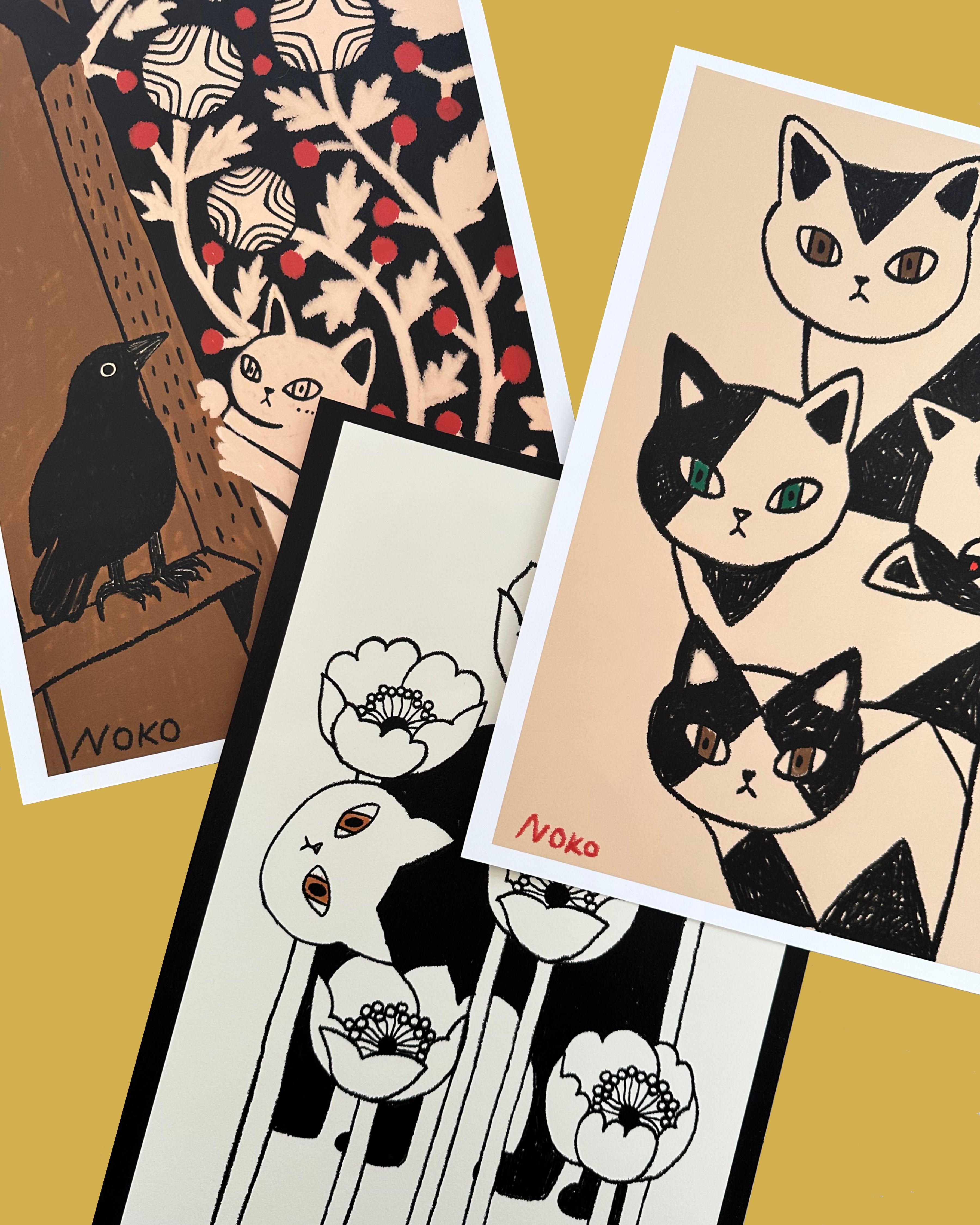7 Cat prints ＆ tote bag set – GXX
